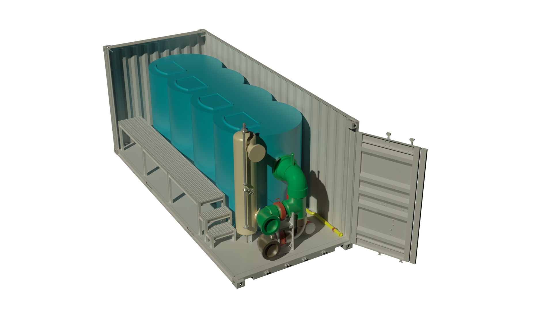 Limestone contactors in containers - Drintec